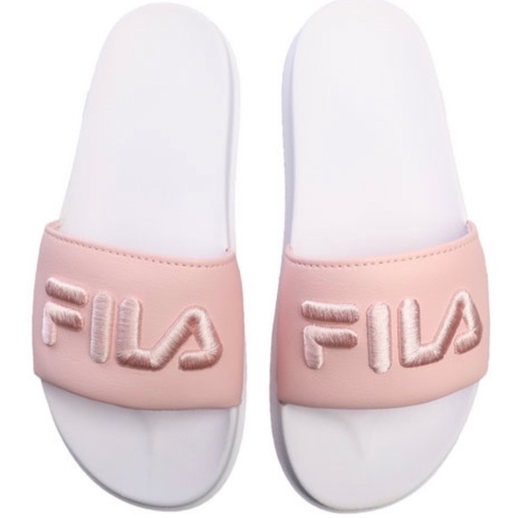 Fila | Shoes | Fila Drifter Bold Satin Barbie Pink Slide Sandals Womens ...